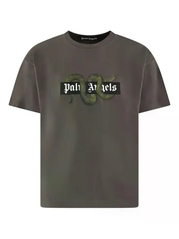 Palm Angels Snake Box Logo T-shirt - Green
