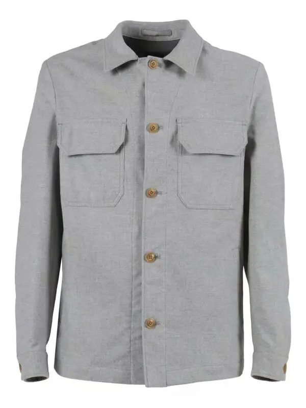 BRANDO Button-fastening Flap-pockets Shirt Jacket