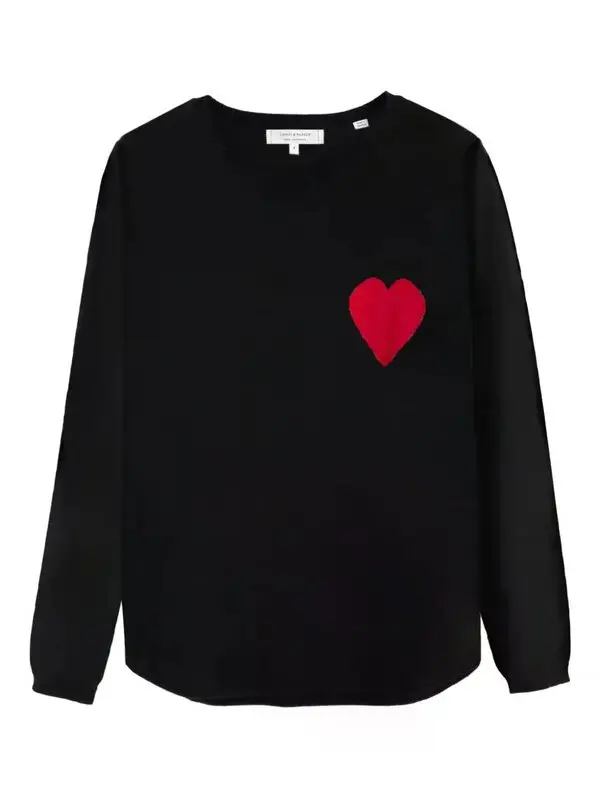 Chinti & Parker Heart-embellished Wool-cashmere Sweater