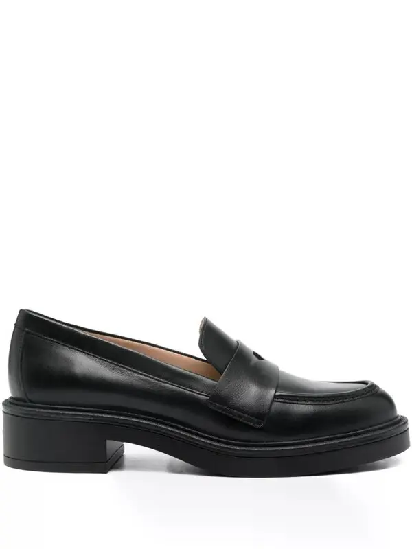 STUART WEITZMAN Penny Leather Loafers