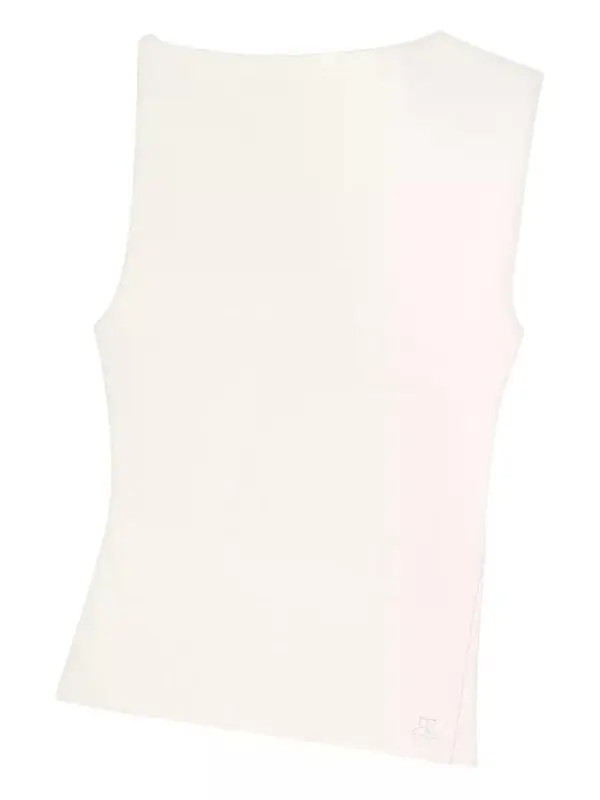 COURREGES Asymmetric Embroidered Blouse