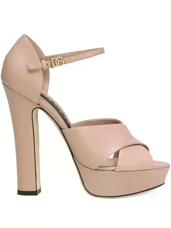 Dolce & Gabbana 135mm Crossover Platform Sandals