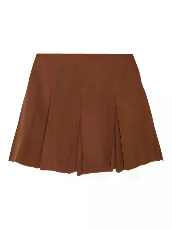 Marni Pleated Wool Mini Skirt