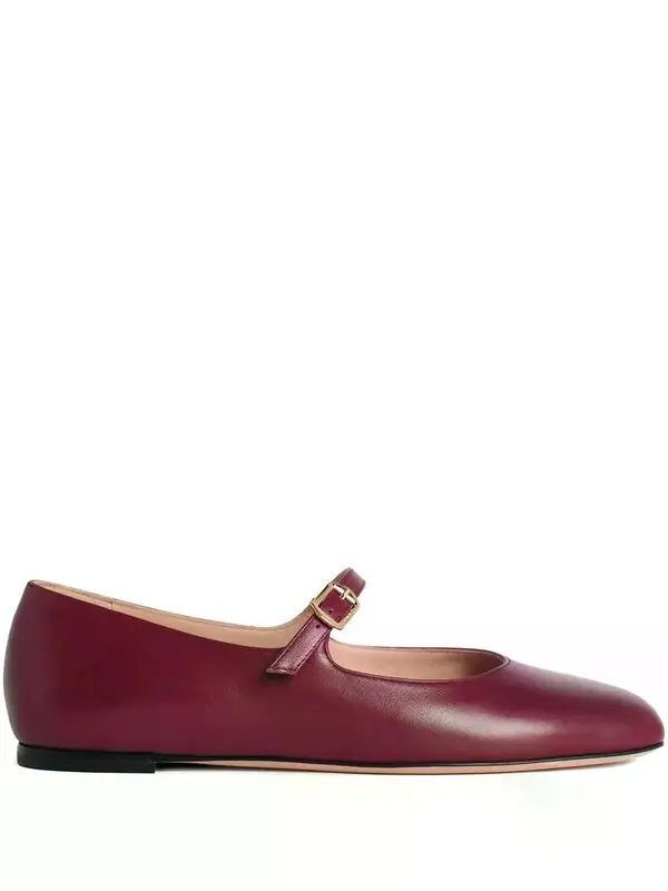 Bally Buckle-strap Leather Ballet Flats