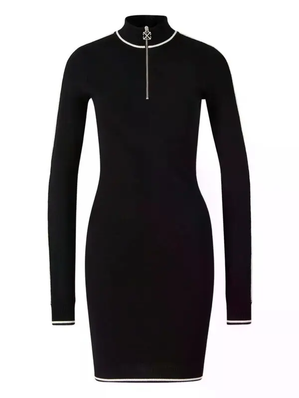 Off-White Zip-fastening Stripe-detail Dress