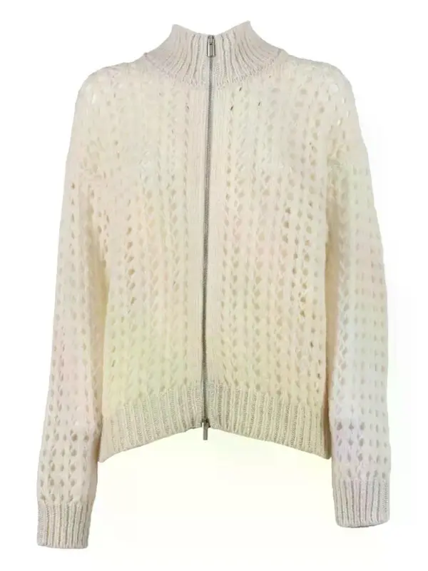 Peserico Open-knit Zip-up Cardigan