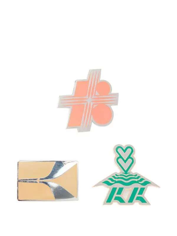 KIKO KOSTADINOV Graphic-print Pins - Gold