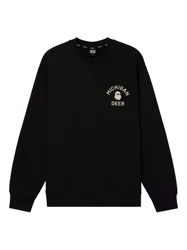 FINGERCROXX Cotton Crewneck Sweatshirt - Black
