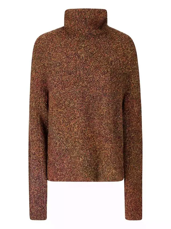 BOBOUTIC High-neck Speckled Sweater - Orange