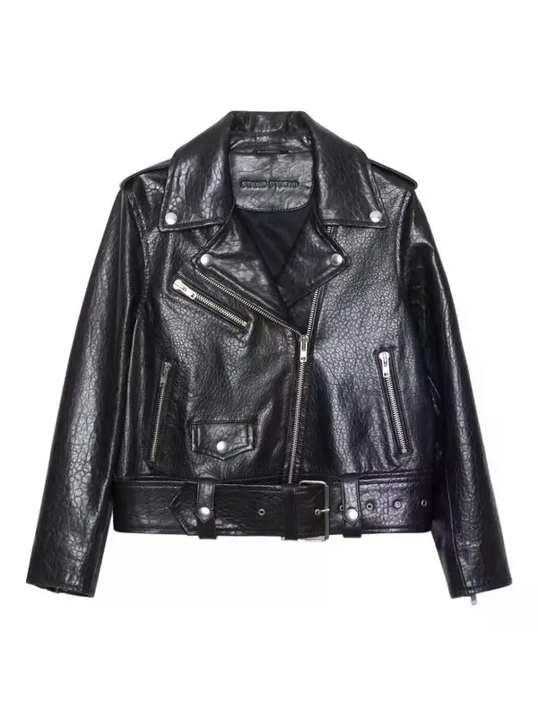 STAND STUDIO Leather Biker Jacket