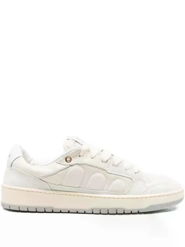 SANTHA Padded Leather Sneakers - White