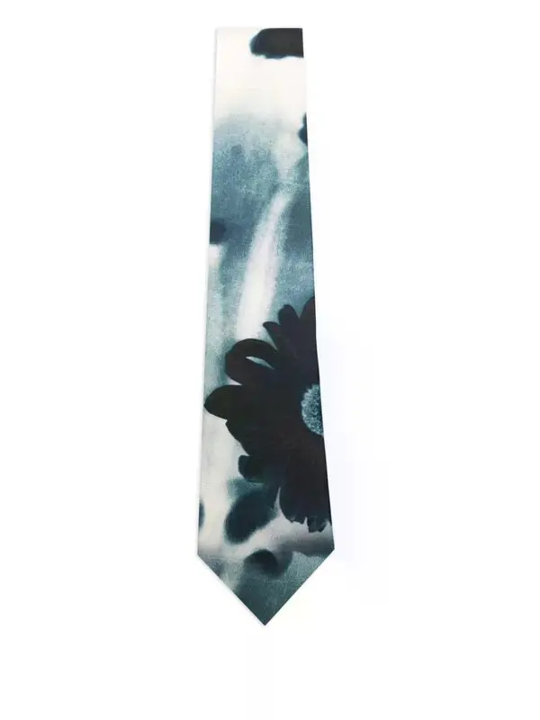 Paul Smith Floral-print Tie - Blue
