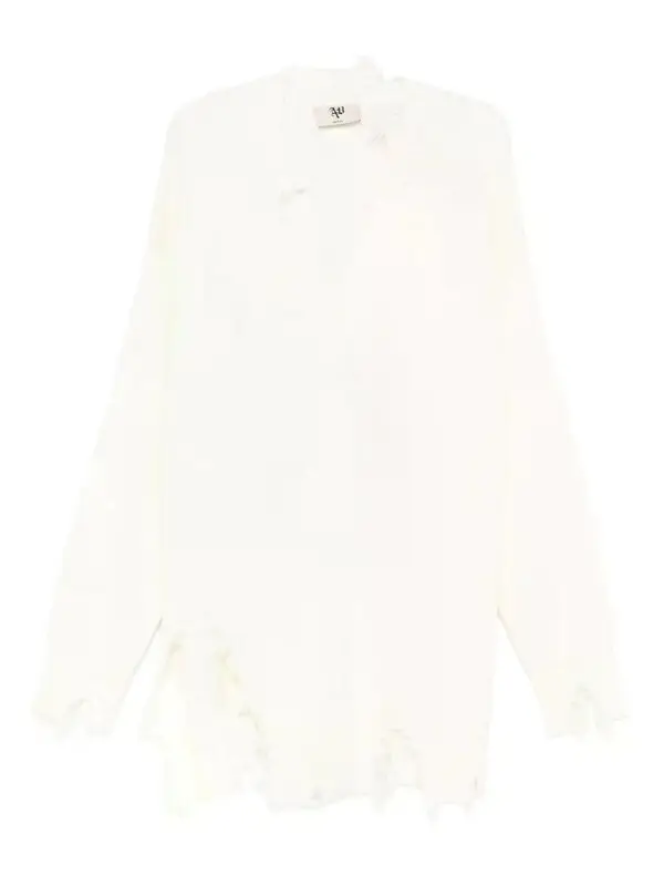 ANIYE BY Distressed V-neck Sweater