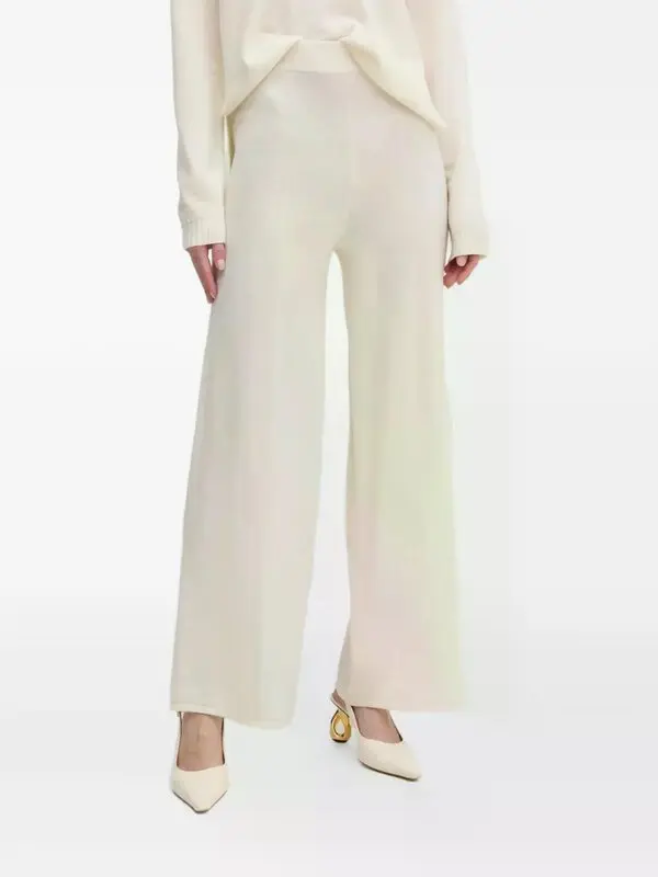 Liu Jo Logo-embroidered Flared Trousers