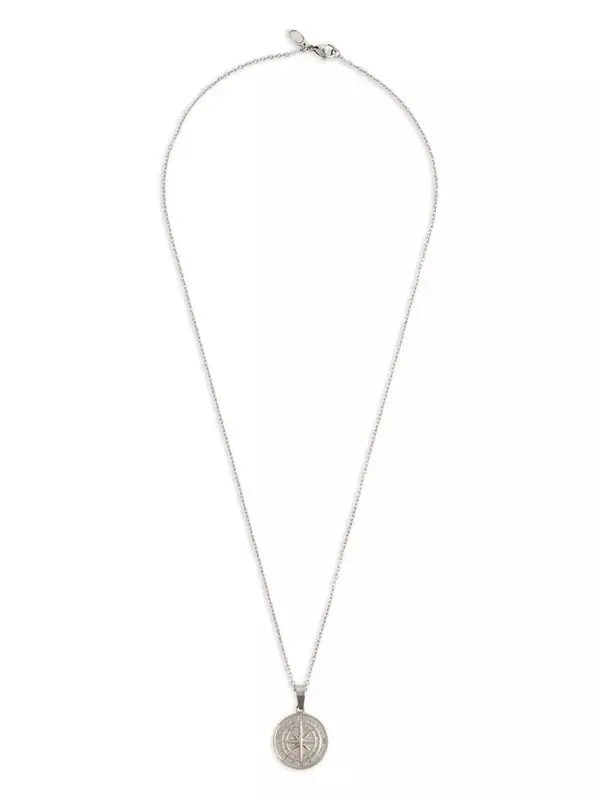 CRAFT Compass Pendant Necklace - Silver
