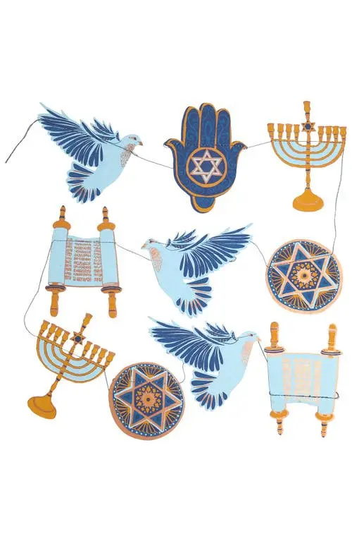 EAST END PRESS Hanukkah Sewn Paper Garland