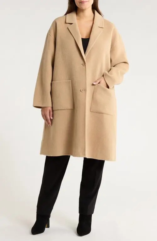 Eileen Fisher Alpaca And Wool-blend Short Coat - Biscuit