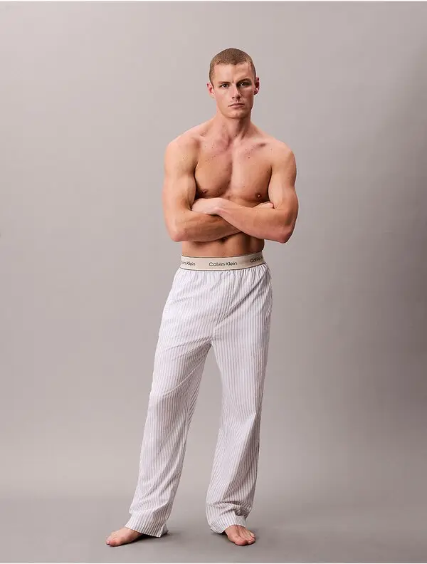 Calvin Klein Heritage Cotton Sleep Pants - Trail Stripe + Classic White