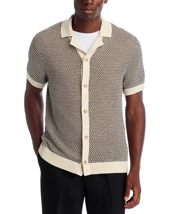Hugo Boss Iconico Textured Short Sleeve Cardigan