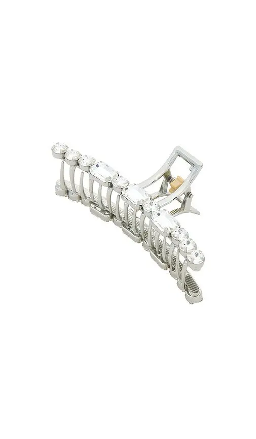 JENNIFER BEHR Justine Jaw Clip In Metallic Silver - Crystal