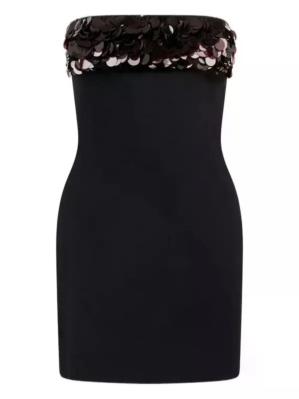 David Koma Sequin-embellished Strapless Mini Dress