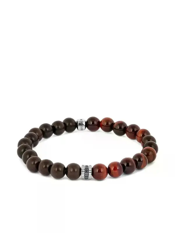 Tateossian Gear Trio Beaded Bracelet - Red