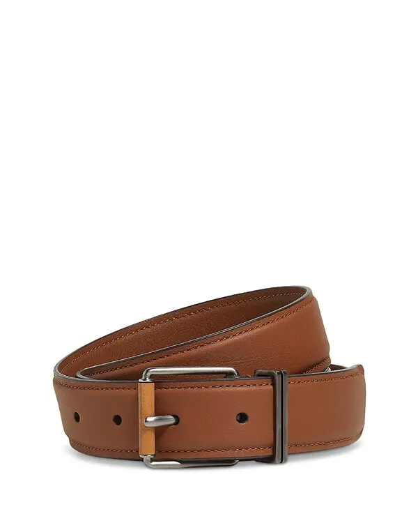 Zegna Leather Belt - Dark Foliage