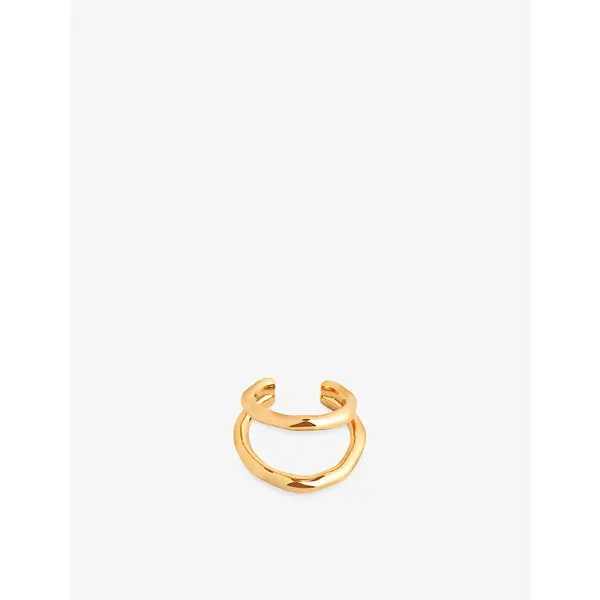 ASTRID & MIYU 18ct Yellow Gold-plated Sterling Silver Ear Cuff