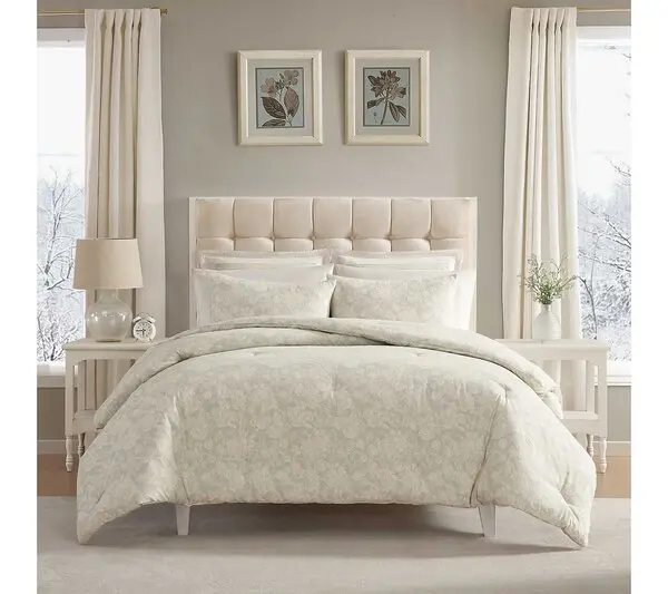 Laura Ashley Meredith Cotton Flannel King Comfo Rter Set