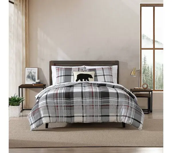 Eddie Bauer Normandy Plaid Reversible King Duve T Cover Set