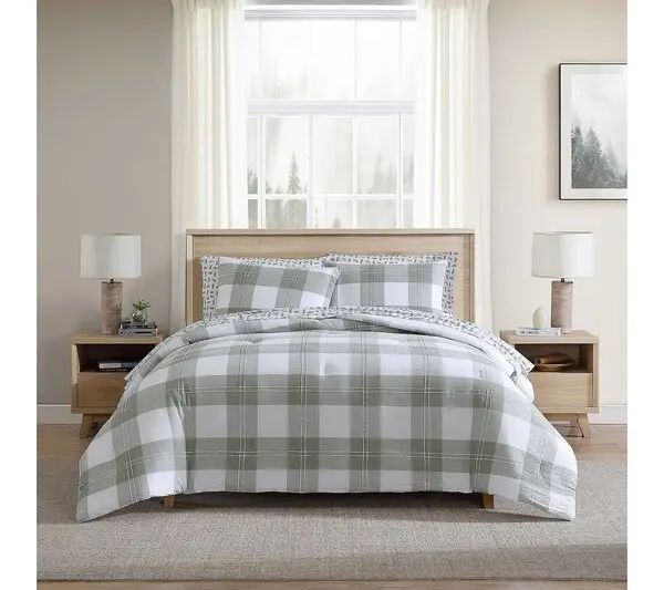 Eddie Bauer Mountain Embroidery Full/queen Comf Orter Set
