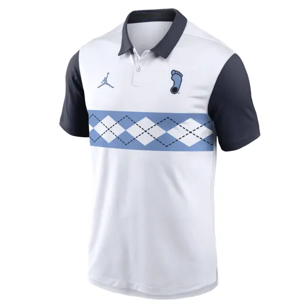 JORDAN North Carolina Athletic Prep Vapor Alt Logo Brand Dri-fit College Polo - White