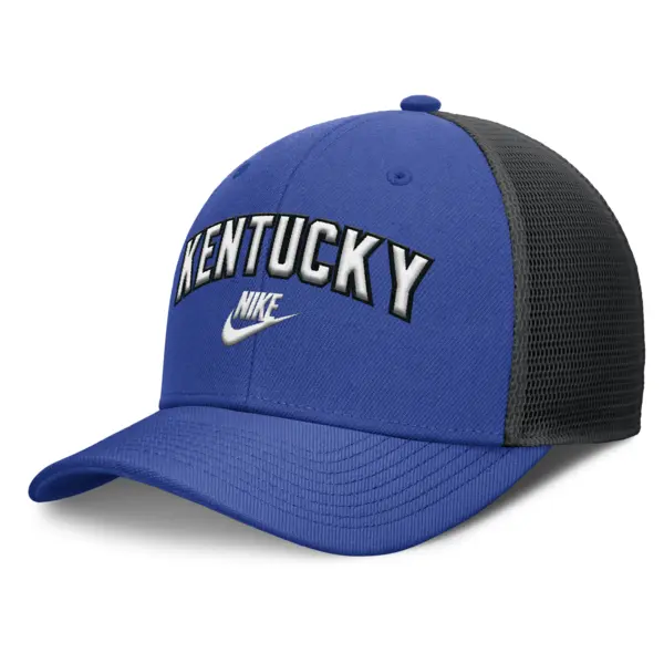 Nike Kentucky Legacy Arch Rise Dri-fit College Trucker Adjustable Hat - Blue
