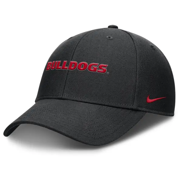 Nike Georgia On-field Rise Gameday College Trucker Adjustable Hat - Black