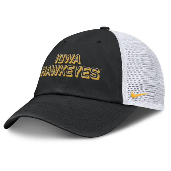Nike Iowa On-field Club Gameday College Trucker Adjustable Hat - Black