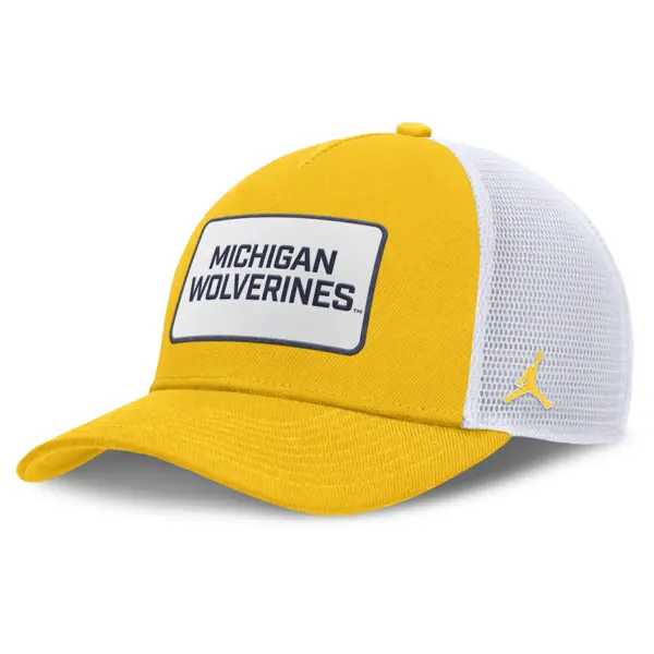JORDAN Michigan On-field Rise College Trucker Adjustable Hat - Yellow