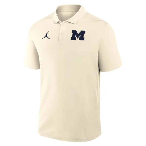 JORDAN Michigan Victory Primary Logo Dri-fit College Polo - Brown