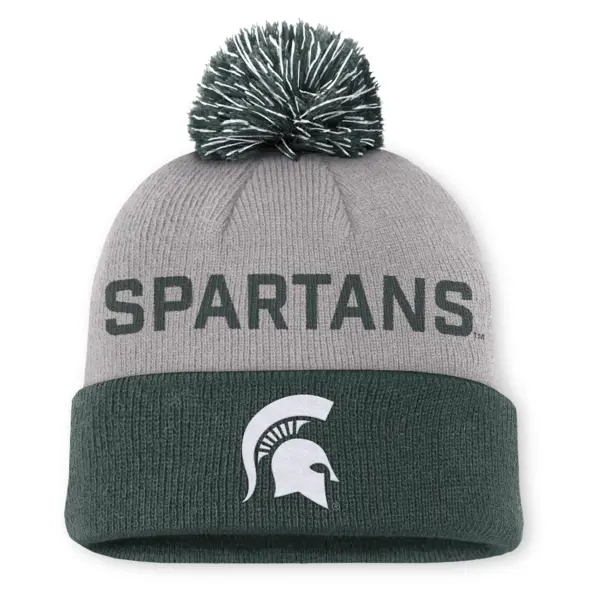 Nike Michigan State Primetime Peak College Cuffed Pom Beanie