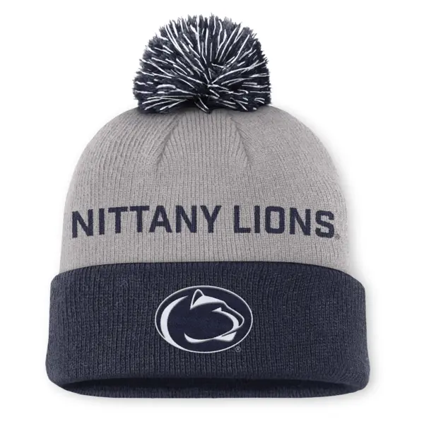 Nike Penn State Primetime Peak College Cuffed Pom Beanie