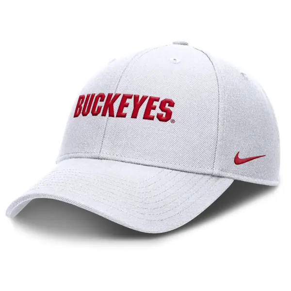 Nike Ohio State On-field Rise Gameday Dri-fit Trucker Adjustable Hat - White