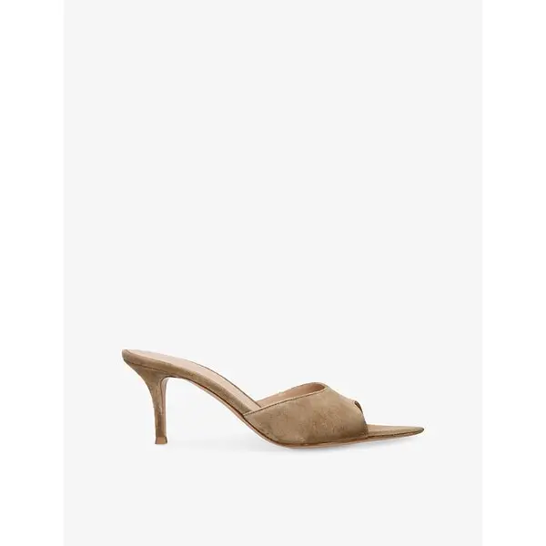 GIANVITO ROSSI Elle 85 Suede Heeled Mules