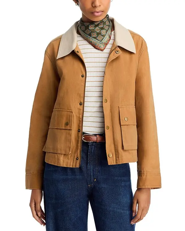 The Great. Waxed Swingy Jacket