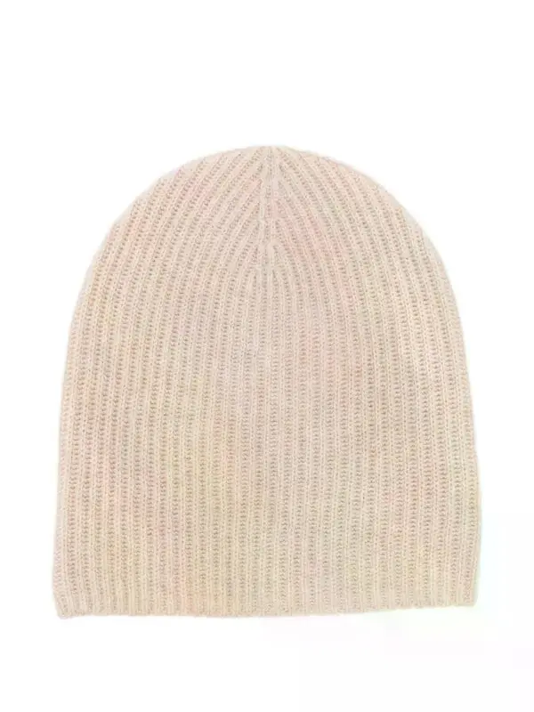 ALLUDE Ribbed Beanie - Neutrals