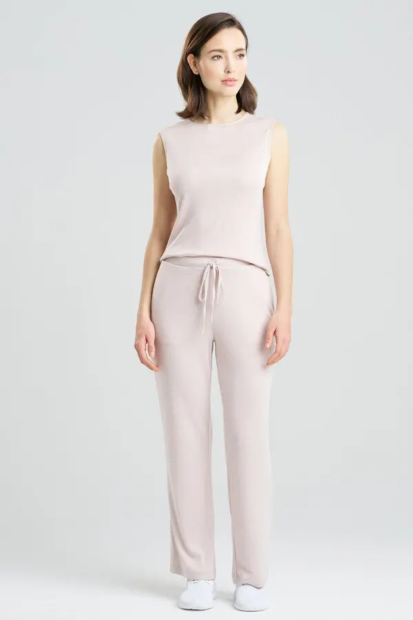 Natori Jersey Essentials Straight Leg Pants - Neutral