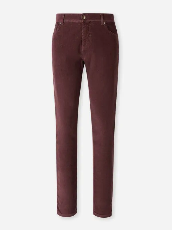 RICHARD J. BROWN Corduroy Cotton Straight Pants - Red