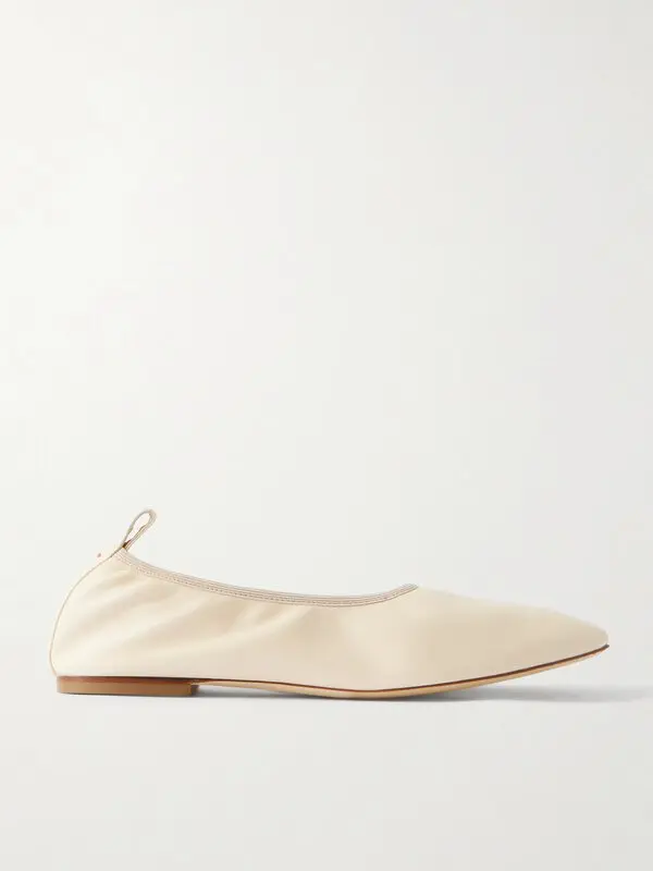 AeydĒ Nomi Leather Ballet Flats - Cream