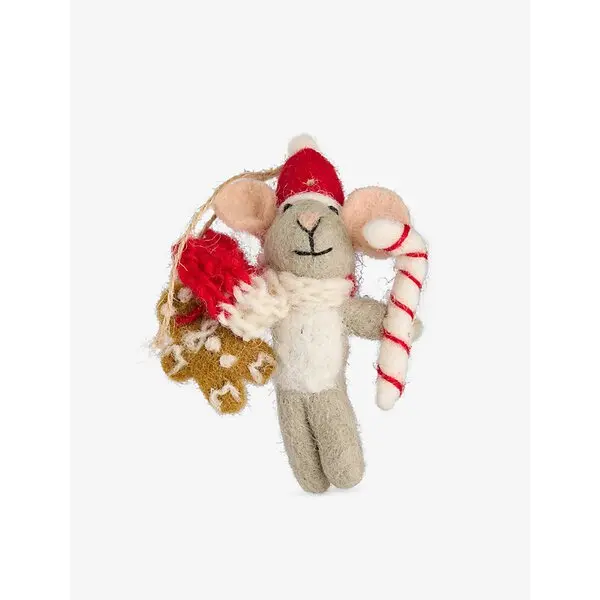 SELFRIDGES EDIT Chris Mouse Wool Christmas Decoration