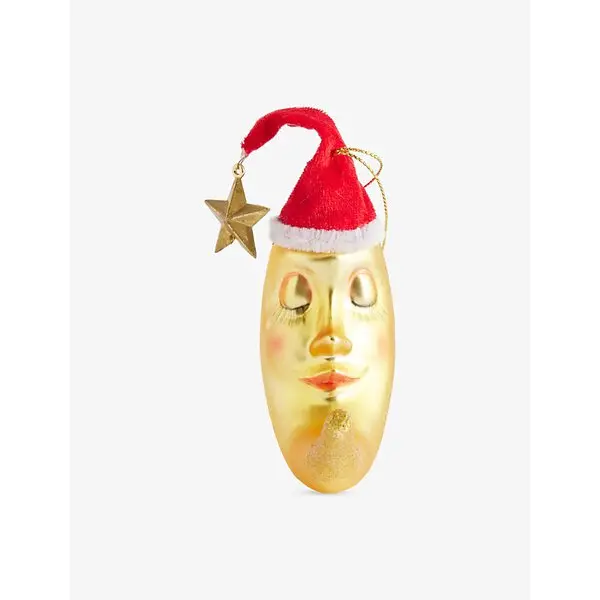 SELFRIDGES EDIT Moon Cloud Glass Christmas Hanging Ornament