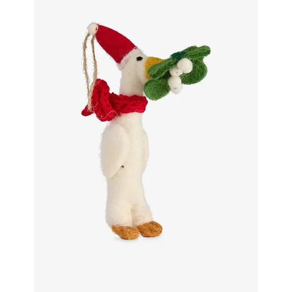 SELFRIDGES EDIT Quacker Duck Wool Christmas Decoration