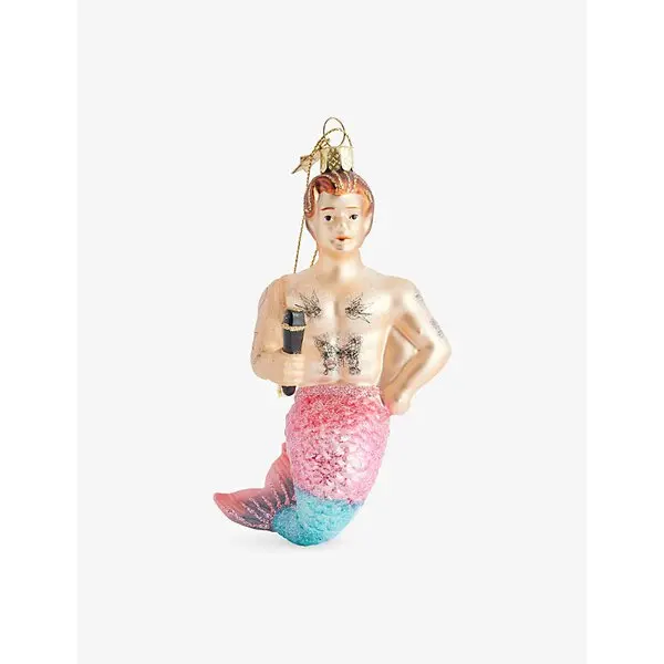 SELFRIDGES EDIT Merman Glass Christmas Hanging Ornament